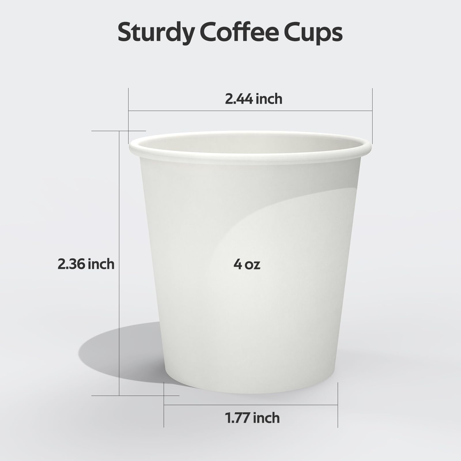 Snapklik.com : 100 Count 4 Oz Coffee Cups, Leak-Free Food Safe Paper ...