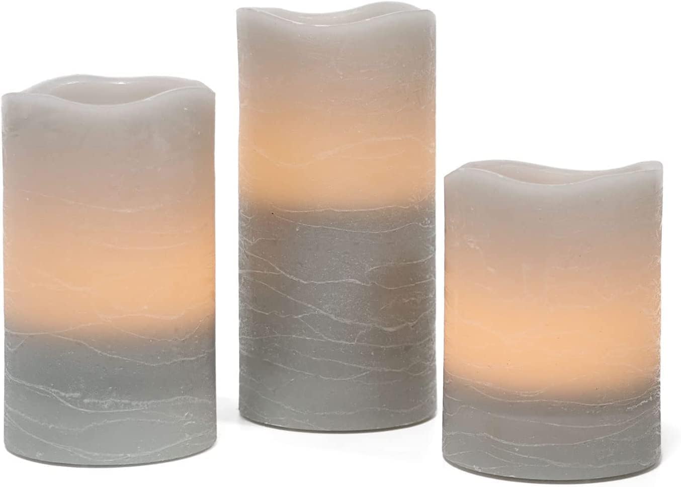 Amazon.com: Rhytsing Skinny Silver Battery Operated Led Candles ...