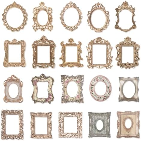 60 pcs Scrapbook Frames Decorative Paper Vintage Frame DIY Journaling ...