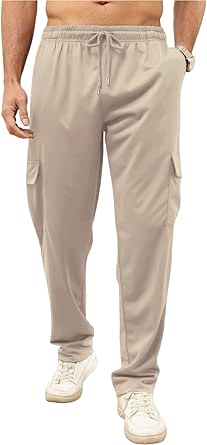 Amazon.com: CTU Mens Workout Cargo Sweatpants Athletic Pants Open ...