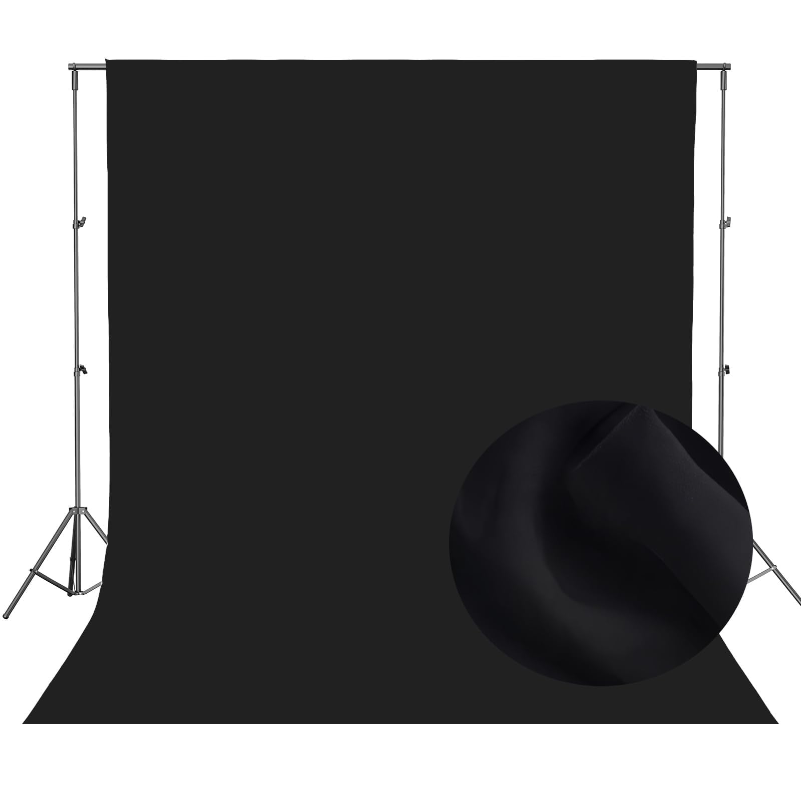 Snapklik.com : Black Photo Backdrop For Photoshoot, 8FTX10FT ...