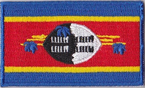 MadAboutFlags Swaziland Country Flag Embroidered Patch T4 : Amazon.co.uk: Everything Else