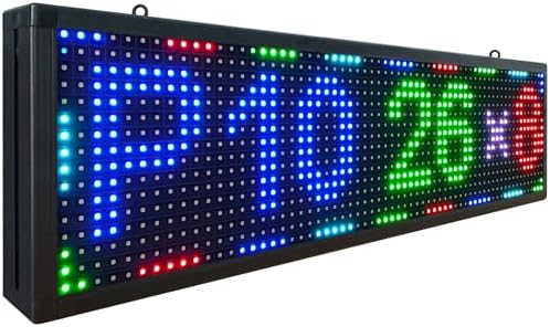 Amazon.com : LED display with WiFi+USB, P10 RGB color sign 40" x 8 ...