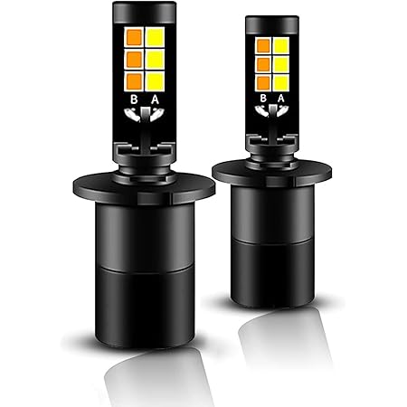 Amazon.com: H3 Switchback LED Fog Lights 6000K White 3000K Amber Yellow ...
