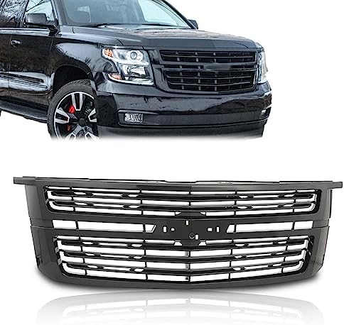 Amazon.com: KARPAL Front Upper Bumper Grille Grill Assembly Gloss Black ...