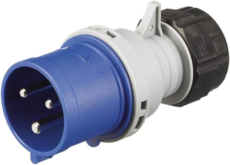 MK Commando K9033 32A 2P+E 200-250V Plug (IP44) - Blue : Amazon.co.uk ...