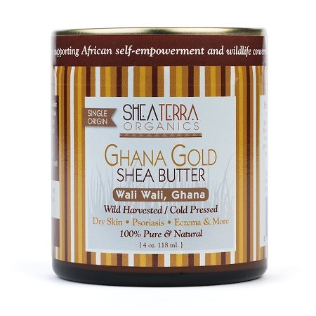 Amazon.com : Shea Terra Shea Gold Virgin Pressed Shea Butter 4 oz ...