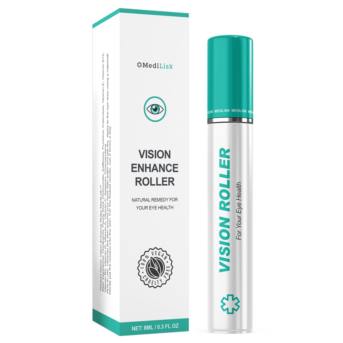 Amazon.com : MediLisk Vision Roller – Natural Eye Care Roller for ...