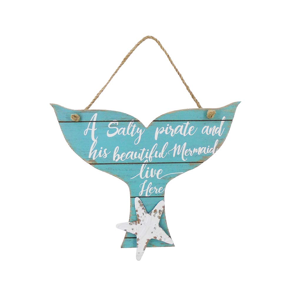 Amazon.com: The Bridge Collection Wooden Beach Sign -'Salty Pirate and ...