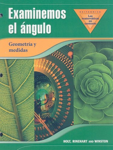 Look at an Angle Mic Grade 8: Holt Math in Context: Amazon.co.uk: Hrw ...