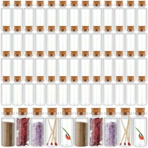 Amazon.com: Bokon 200 Pcs Potion Bottles Cork Stoppers Small Glass Bottles DIY Mini Glass Jars ...