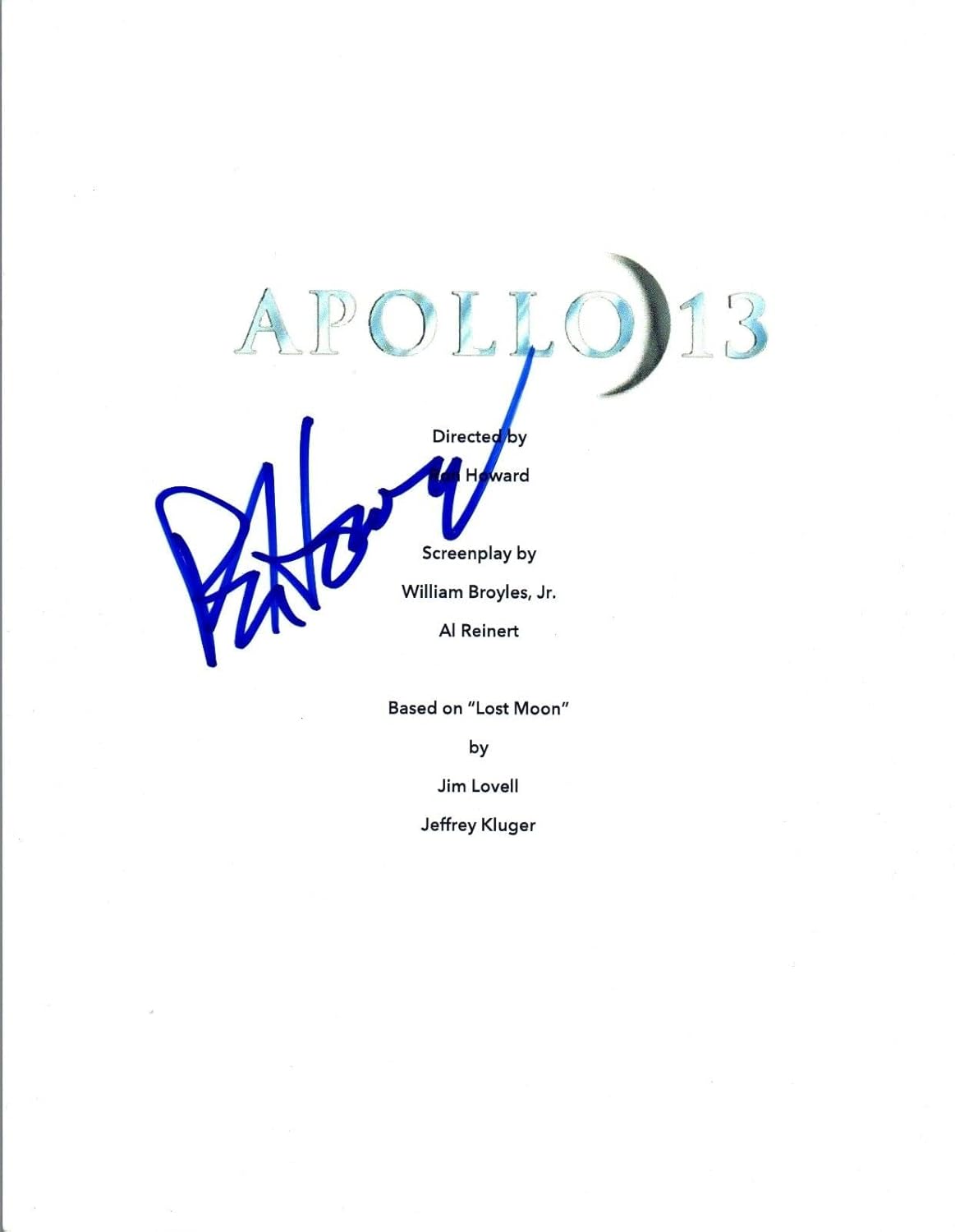 Amazon.com: Ron Howard Signed Autographed APOLLO 13 Movie Script COA VD ...