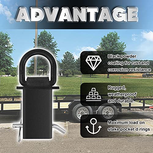 Snapklik.com : VONLX Stake Pocket D Rings 4Pcs 18000lbs Heavy Duty ...