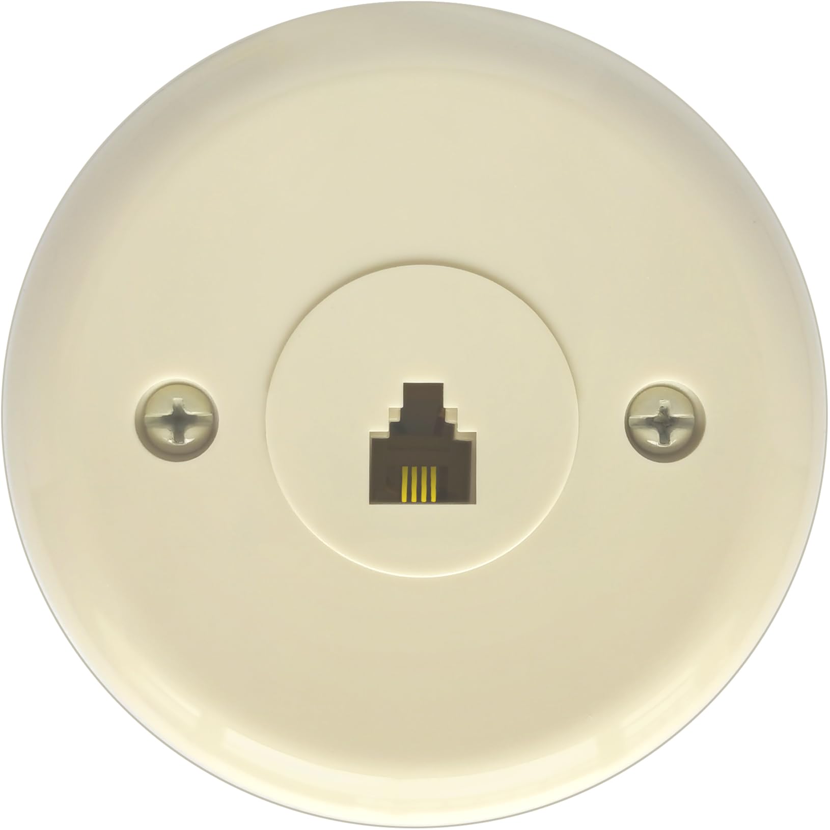 Amazon.com: NECABLES Phone Jack Cover Plate Round Telephone Wall Jack 4 ...