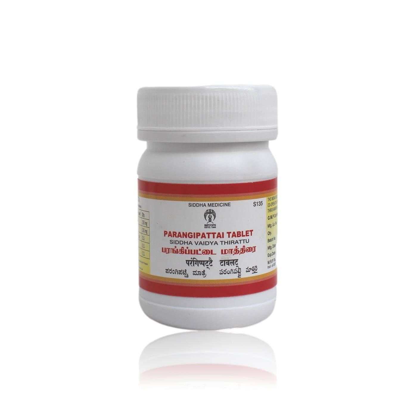 Buy IMPCOPS Parangipattai Churnam Tablet, Siddha, 100 Nos Online at Low ...