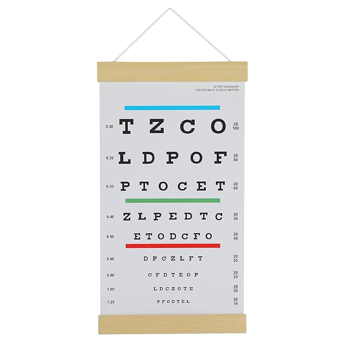 Buy Eye Charts For Eye Exams 10 Feet Snellen Eye Chart With Wooden 