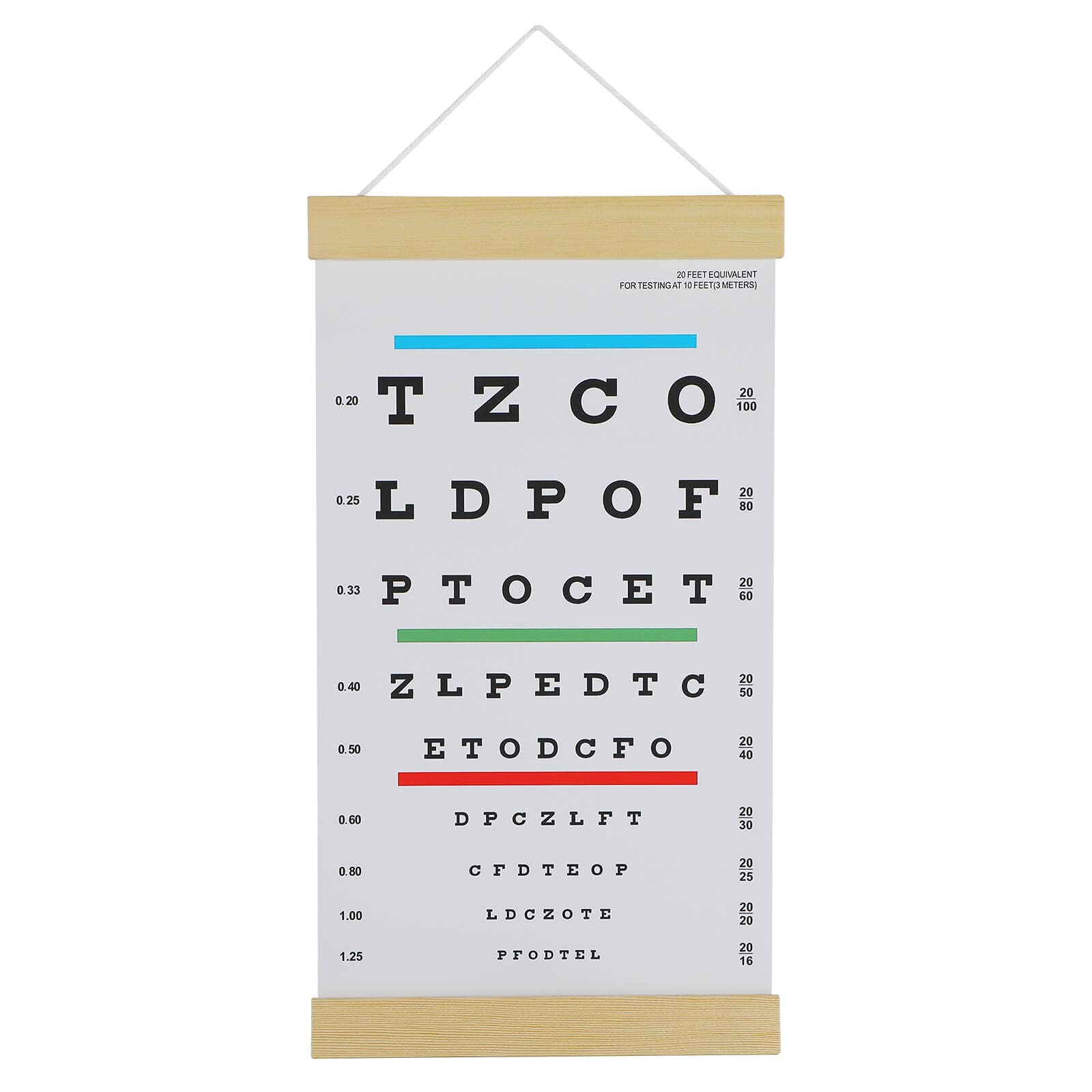 Buy Eye Charts For Eye Exams 10 Feet Snellen Eye Chart With Wooden 