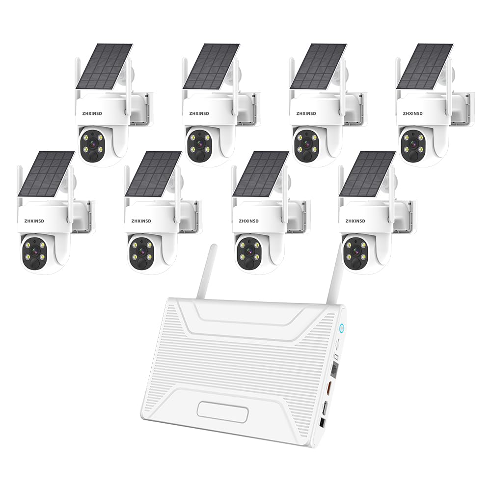 Amazon.com : ZHXINSD PTZ Security Cameras Wireless Outdoor Solar ...