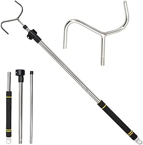 Amazon.com: Foyssiove Curtain Pull Wand - Stainless Steel Drapery pull ...