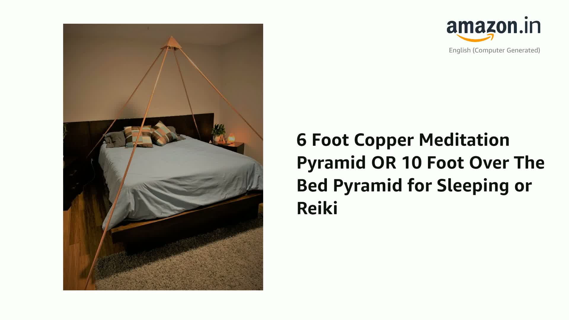 Watch 6 Foot Copper Meditation Pyramid OR 10 Foot Over The Bed Pyramid ...