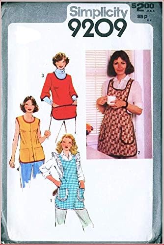 Amazon.com: Simplicity 9209 Misses Set of Aprons, Cobbler, Smock ...
