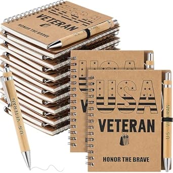Amazon.com : Geyoga 10 Sets Veteran Spiral Notebooks with US Veteran ...
