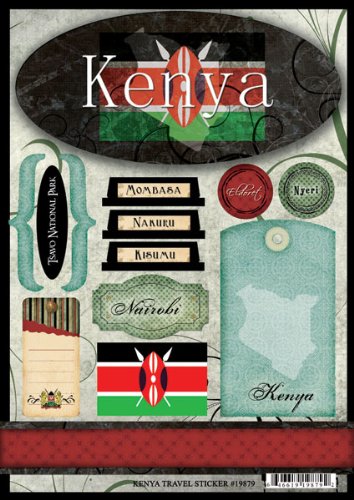 Amazon.com: Kenya Travel Cardstock Scrapbook Stickers (19879)