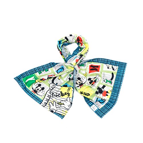 Buy Disney By Shingora Off White Mickey Mouse scribble scarf or stole ...