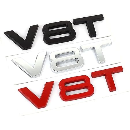 AutoScheich® V8 Emblem Zeichen Chrom Schriftzug Auto Aufkleber ...