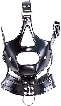 Amazon.com: Leather Collar Masks for Masquerade Balls and Halloween ...