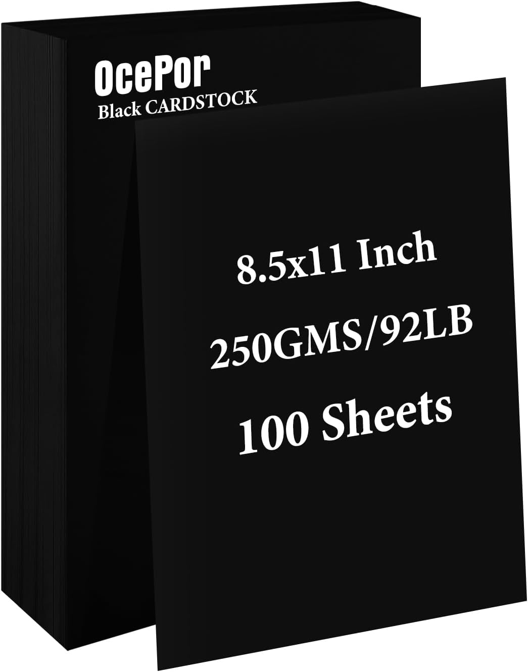 Amazon.com : 100 Sheets Black Cardstock - 8.5 X 11 Inches Art Crafts ...