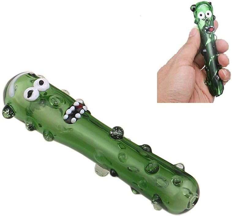 Kylewo Handmade Cucumber Pickle Rick Glass Pipe Tobacco Pipe Funny ...