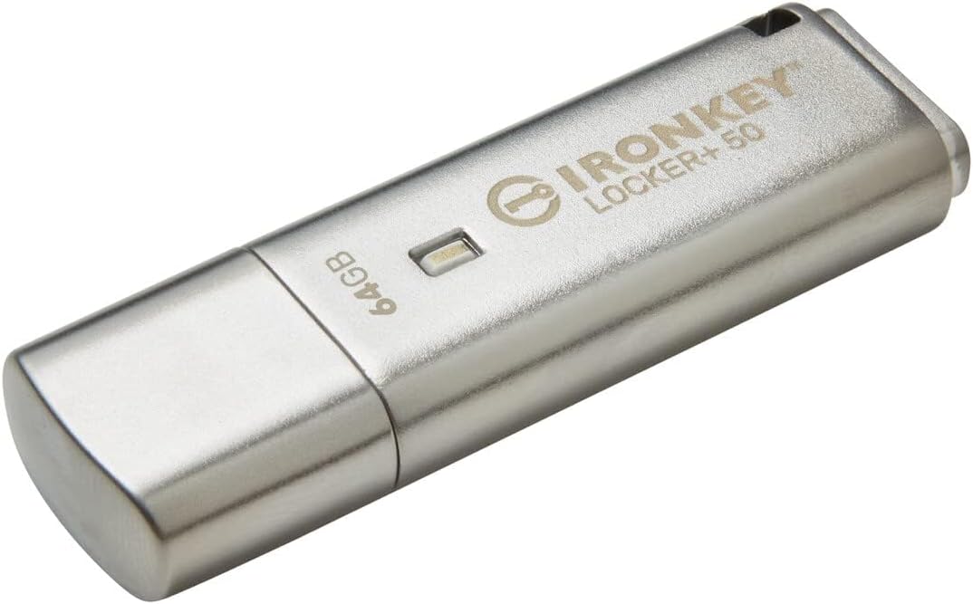 Kingston Ironkey Locker+ 50 64GB Encrypted USB Flash Drive | USB 3.2 ...