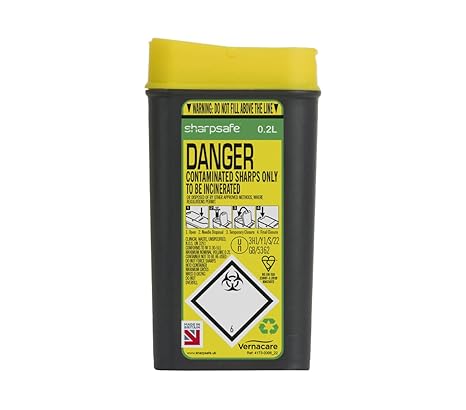 Sharpsafe 0.2L Sharps Bin : Amazon.co.uk: Health & Personal Care
