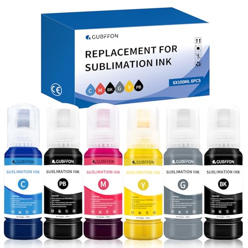 GUBFFON Sublimation Ink for Epson Ecotank ET-8550 ET-8500 Wide Format ...