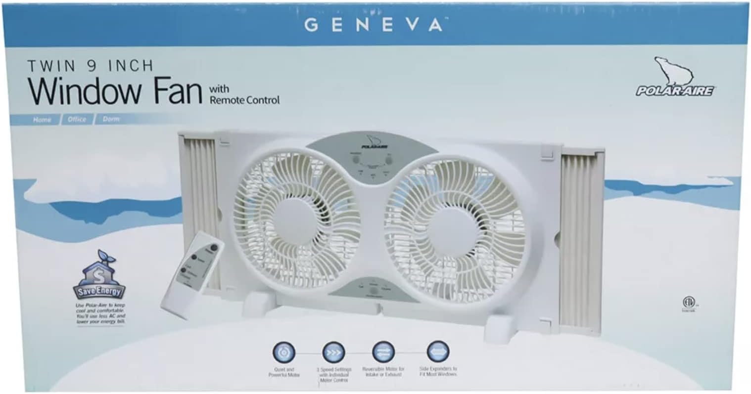 Amazon.com: Polar Air Window Fan, 3-Speed 3-Function Expandable ...