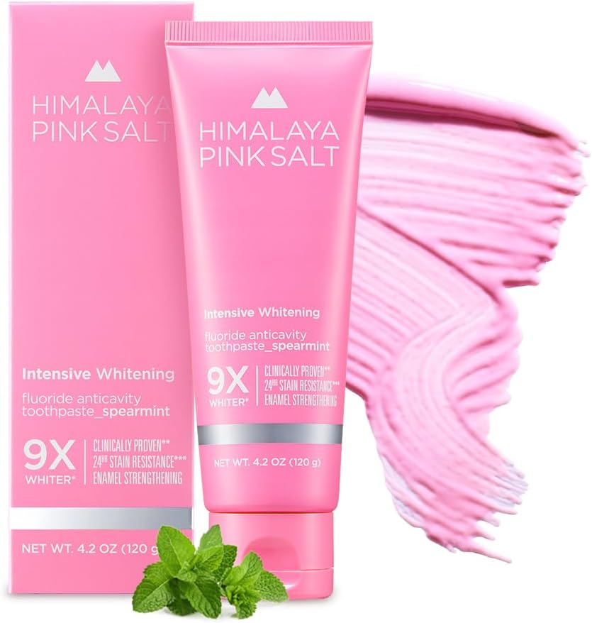 Amazon.com: HIMALAYA PINKSALT Intensive Whitening Toothpaste, 4.2oz (3 ...