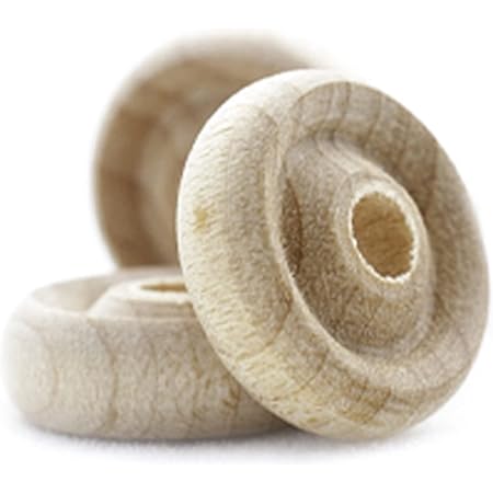 Pinehurst Crafts Mini Wood Toy Wheels, 1/2-Inch Diameter x 3/16-Inch ...