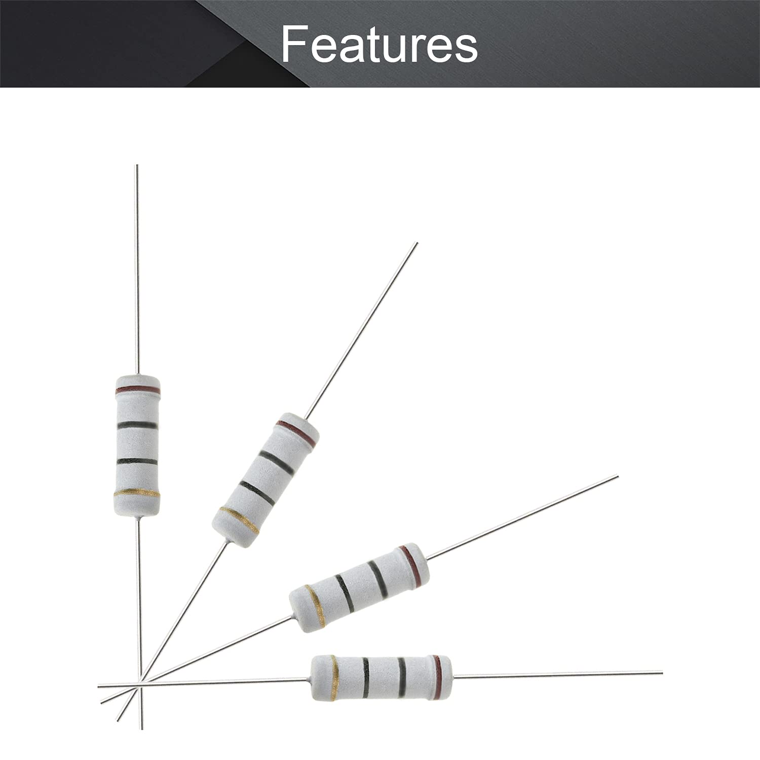3 Ohm Resistor Sourcing Map 100Pcs 47 Ohm Resistor, 1/2W 1% Tolerance ...