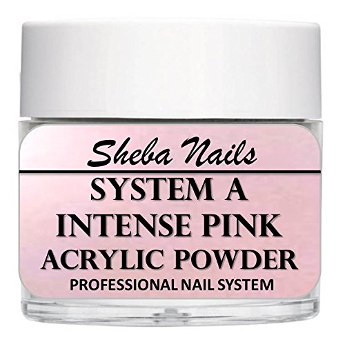 Amazon.com: SHEBA NAILS System A Acrylic Nail Powder INTENSE PINK- 1oz ...