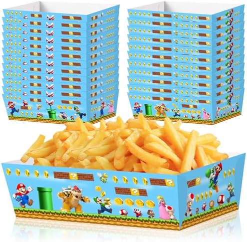 Amazon.com | YOPENMOUNE 40PCS Super Bros Birthday Party Supplies,Super ...