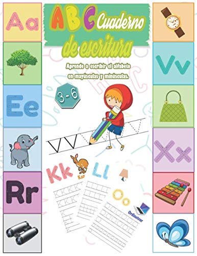 ABC Cuaderno de escritura: Aprende a escribir el alfabeto en mayúsculas ...