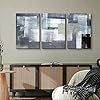 Amazon.com: wall26 Canvas Print Wall Art Set Dark Gray, White & Black ...