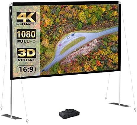 Amazon.com: Projector Screen with Stand 60inch, Portable Projector ...