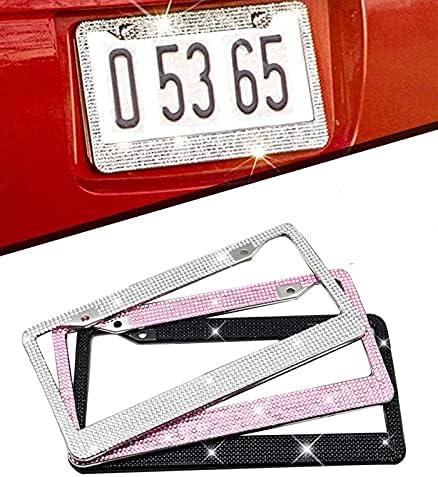 Amazon.com: LivTee Luxury Rhinestone License Plate Frame Bling Car Accessories for Women, Funny ...