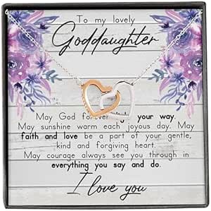 Amazon.com: Message Card Jewelry, Personalized Gift, Goddaughter ...