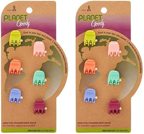 Amazon.com : Goody Bio-Plastic Mini Claw Clips - 6 Count, Assorted ...