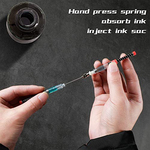 Zonon 5 Pieces Fountain Pen Ink Syringe Filler Ink Filling Syringe with ...