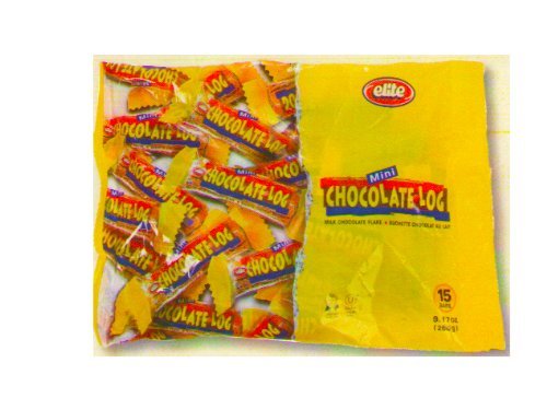 Amazon.com : Elite Mini Mekupelet Flaky Milk Chocolate Log Bars -Kosher ...