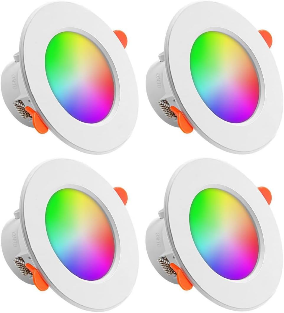 Recessed Lighting Smart Ceiling Light Downlight 9W 800LM Color Changing ...